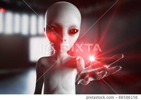 Alien hand reaching out. UFO futuristic...-插圖素材 [66586156] - PIXTA圖庫
