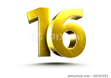 Number 16 3d. - Stock Illustration [66591081] - PIXTA