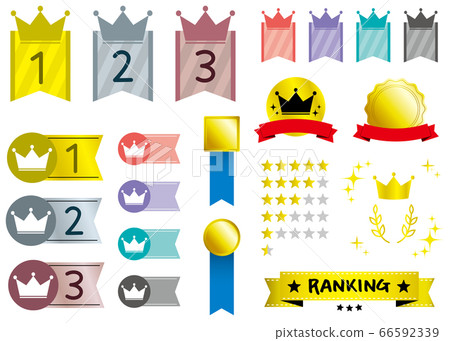 Ribbon ranking icon border - Stock Illustration [66592339] - PIXTA