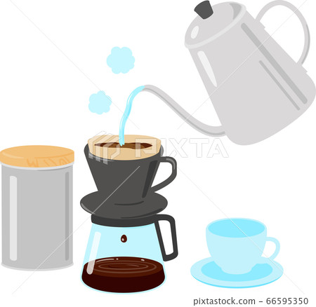 Scene of brewing drip coffee - Stock Illustration [66595350] - PIXTA