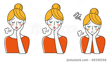 A woman with a troubled look - Stock Illustration [66598588] - PIXTA