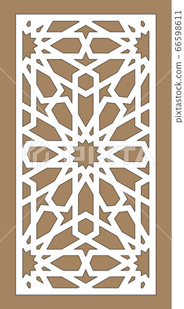 Lazer cut vector panel. Cnc decor pattern, jali... - Stock Illustration ...