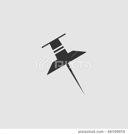 Pin icon flat. - Stock Illustration [66599059] - PIXTA