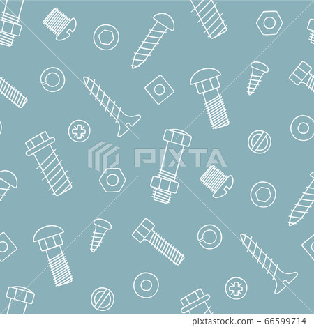 Seamless pattern of fasteners. Bolts, screws... - Stock Illustration ...