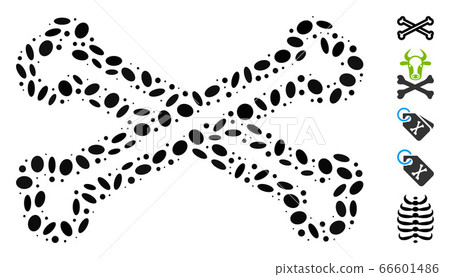 Dotted Mosaic Bones - Stock Illustration [66601486] - PIXTA