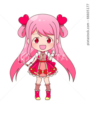 Magical girl (pink) - Stock Illustration [66605177] - PIXTA
