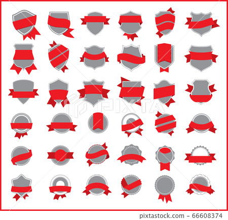 red stickers (set 2) - Stock Illustration [66608374] - PIXTA