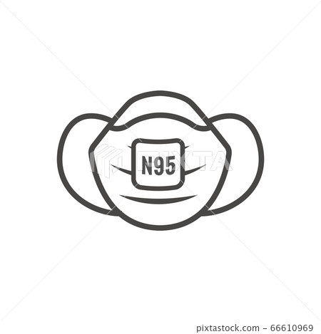 N95 facemask ppe face mask icon set - respiratory - Stock Illustration ...