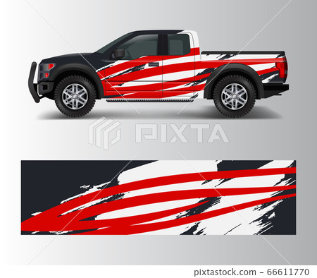Graphic abstract grunge stripe designs for Truck - Stock Illustration ...