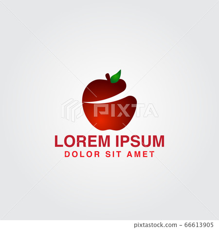 Red Apple logo Design, Vector Illustration - Stock Illustration ...