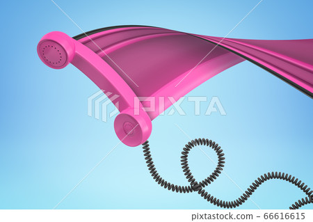 3d rendering of bright purple retro phone... - Stock Illustration ...