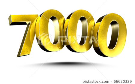 Numbers 7000 3d. - Stock Illustration [66620329] - PIXTA
