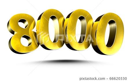 Numbers 8000 3d. - Stock Illustration [66620330] - PIXTA