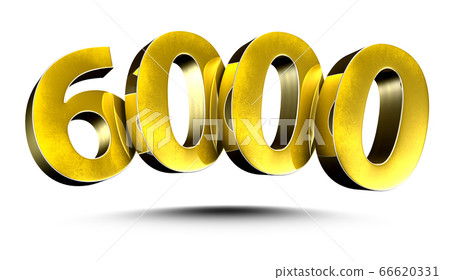 Numbers 6000 3d.-插圖素材 [66620331] - PIXTA圖庫