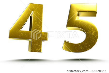Numbers 4 and 5 3d. - Stock Illustration [66620353] - PIXTA