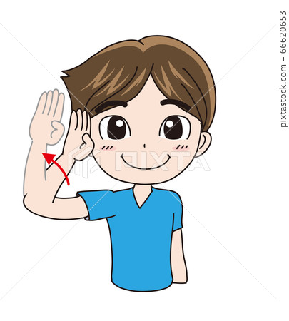 International sign language - Hello (Male) - Stock Illustration ...
