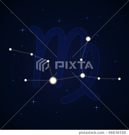 Virgo, the virgin. Constellation and zodiac sign - Stock Illustration ...