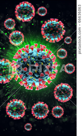 3d render of pathogenic virus organism or... - Stock Illustration ...