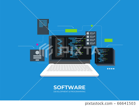 Software development and programming, program code - Stock Illustration [66641503] - PIXTA