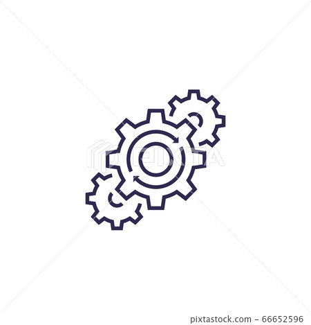Operations, effective project icon, line - Stock Illustration [66652596 ...
