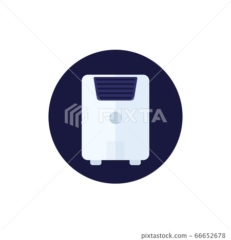 air conditioner, mobile ac vector flat icon - Stock Illustration ...