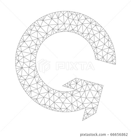Mesh Vector Rotate Ccw Icon - Stock Illustration [66656862] - PIXTA