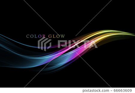Abstract shiny color spectrum wave design element - Stock Illustration ...