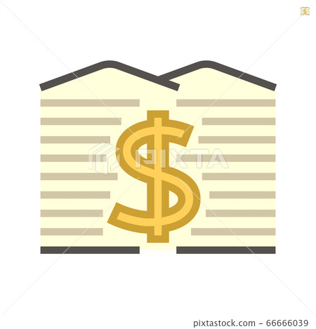 land and dollar to show value of land vector icon - Stock Illustration ...