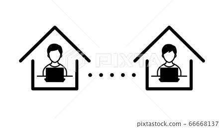 Home/Telework icons/illustrations/remote work - Stock Illustration ...
