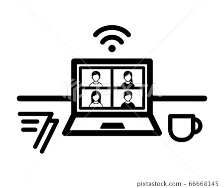 Home/Telework icons/illustrations/remote work - Stock Illustration ...