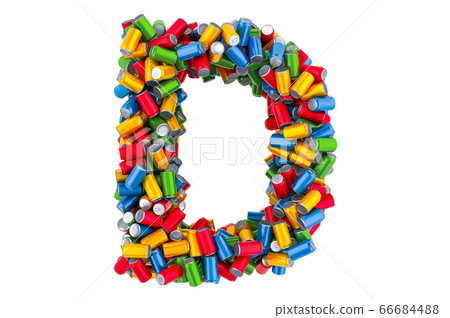 Letter D from colored metallic drink cans-插圖素材 [66684488] - PIXTA圖庫