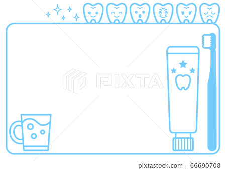 Toothpaste set and simple decorative frame of... - Stock Illustration ...