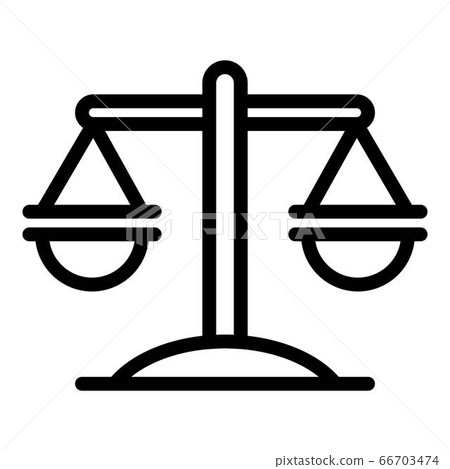 Balance icon, outline style - Stock Illustration [66703474] - PIXTA