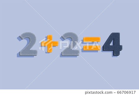 Two plus two equals four business plan... - Stock Illustration ...