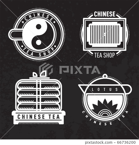 Vector chinese tea logo, badge - Stock Illustration [66736200] - PIXTA