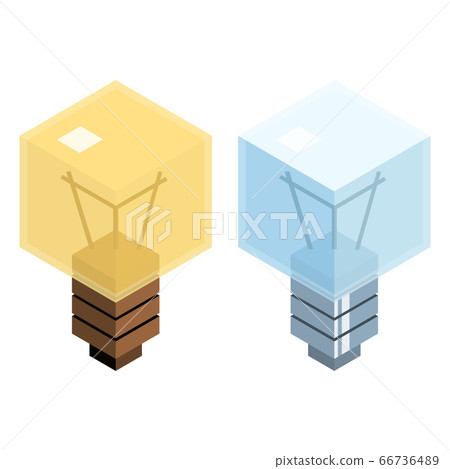 isometric light bulb lamps - Stock Illustration [66736489] - PIXTA