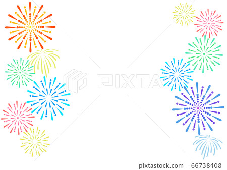 Fireworks frame background design illustration - Stock Illustration ...