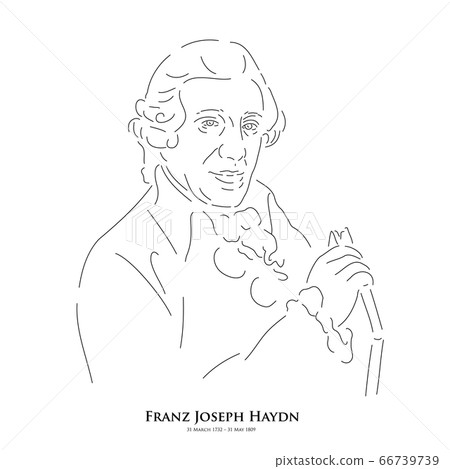 Franz Josef Haydn (31 March 1732 – 31 May 1809)... - Stock Illustration ...