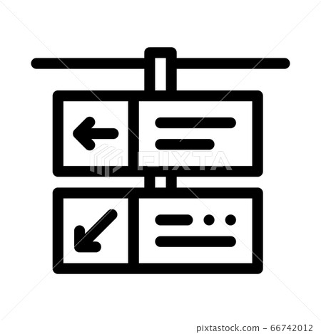 railway gate direction icon vector outline...-插圖素材 [66742012] - PIXTA圖庫