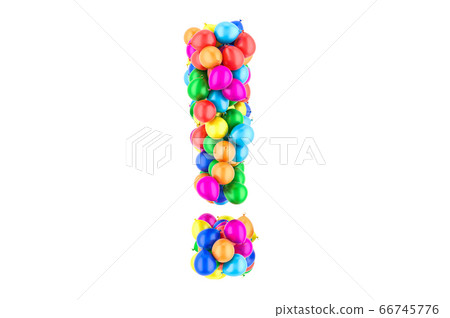 Exclamation mark from colored balloons - Stock Illustration [66745776 ...