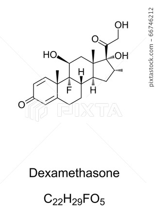 Dexamethasone. Chemical structure.... - Stock Illustration [66746212 ...