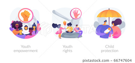 Young people rights protection abstract concept... - Stock Illustration ...