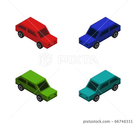 isometric car - Stock Illustration [66748331] - PIXTA