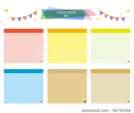 Set of colorful sticky notes Sticky notes flag - Stock Illustration ...