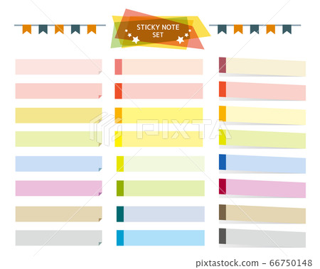 Set of colorful sticky notes Sticky notes flag - Stock Illustration ...