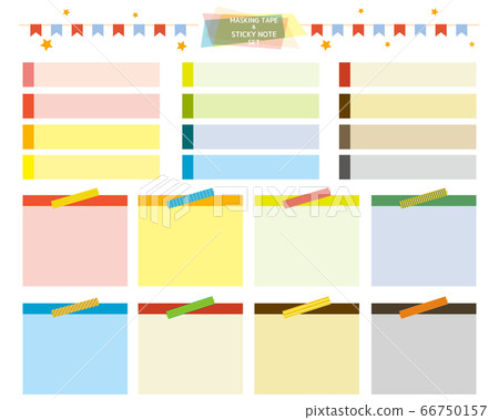 Set of colorful sticky notes Sticky notes flag... - Stock Illustration ...