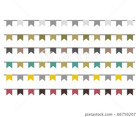 Colorful flag line set Flag line - Stock Illustration [66750207] - PIXTA