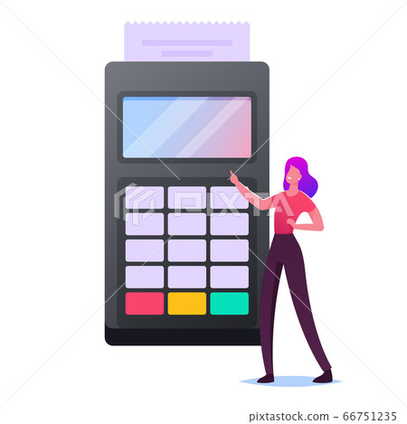 Contactless Payment with Credit Card Reader... - Stock Illustration ...