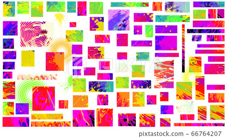 set of colorful abstract compositions, vector-插圖素材 [66764207] - PIXTA圖庫