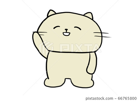 Cat raising hands - Stock Illustration [66765800] - PIXTA